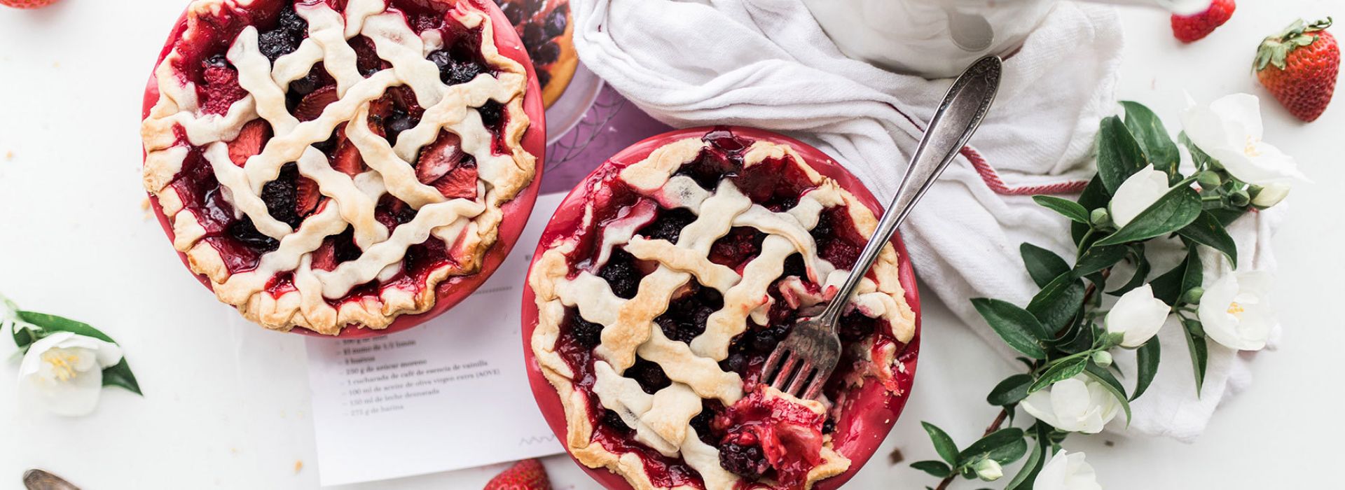 Red, White and Blue Berry Pie with Yogurt Crust | Green Valley Lactose Free